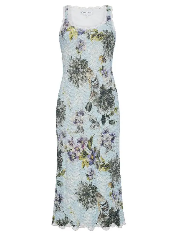 Cara Cara Orel Midi Dress - Margaux Bloom Blue