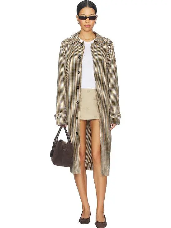 FRAME The Plaid Mac Coat - Mocha Check