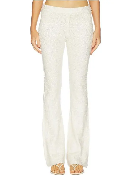 SEROYA Zadie Wide Leg Pants - Eggshell