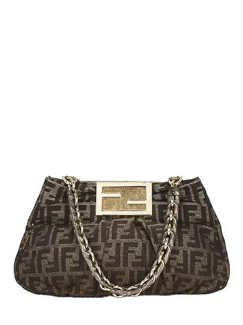 FWRD RENEW Fendi Zucca Mia Tote Bag - Brown