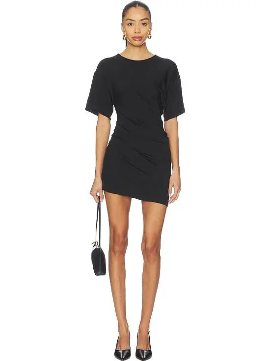 EAVES Ira Twisted Tee Dress - Black