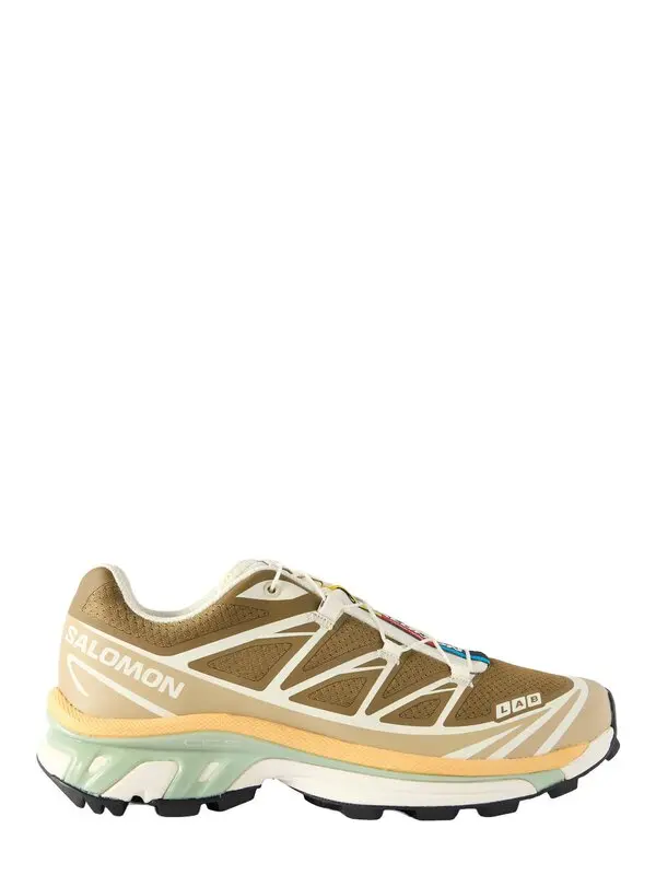 SALOMON Xt-6 Rubber-trimmed Mesh Sneakers - Brown