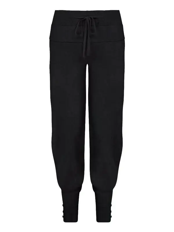 VIOLANTE NESSI Ribbed Knit Drawstring Trousers - Grey