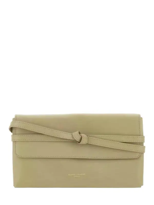 GIANNI CHIARINI Small Belty Knotted Straps Clutch Bag - Neutrals