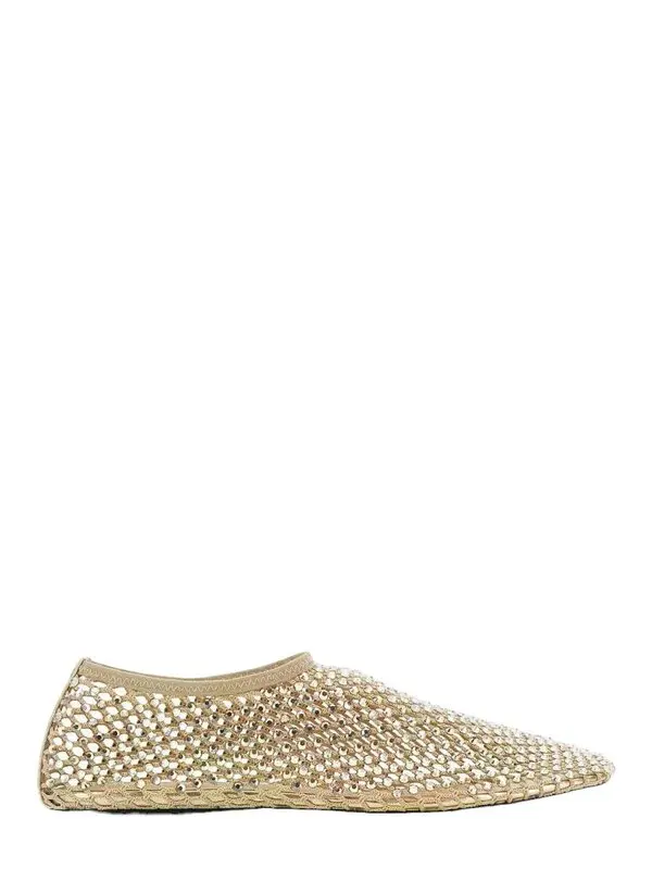 STRATEGIA SHOES Bijoux Rhinestone Ballet Flats - Neutrals