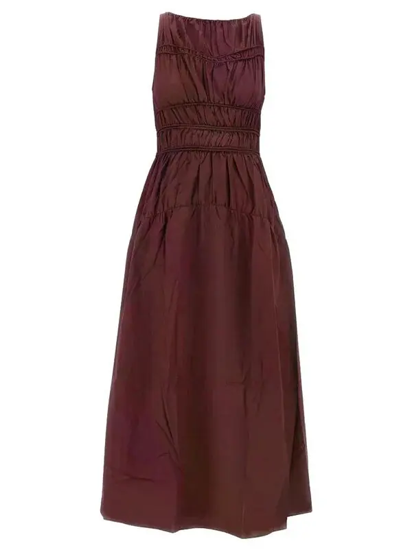 Faithfull The Brand Yael Gathered A-line Maxi Dress - Red