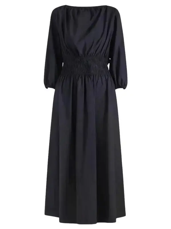 Liviana Conti Gathered-waist Maxi Dress - Blue