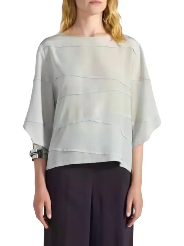 Liviana Conti Iris Short-sleeve Blouse - Grey