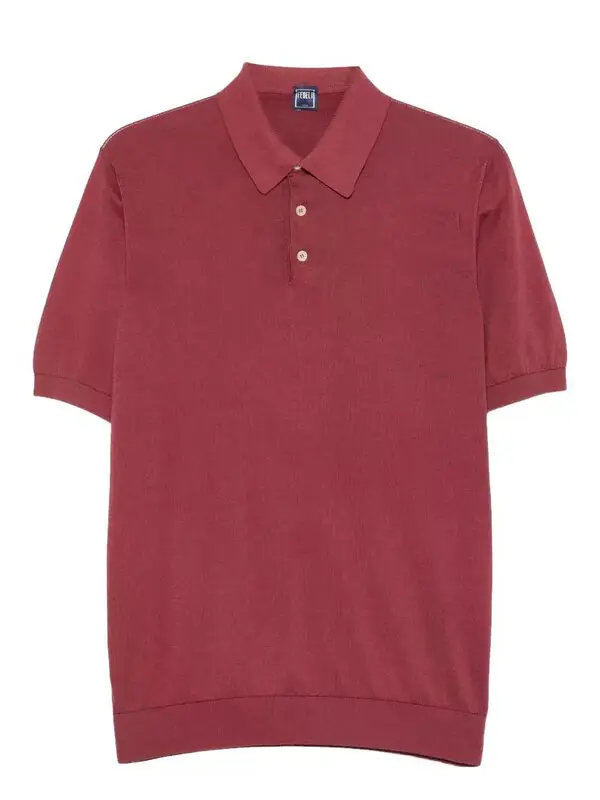 Fedeli Short-sleeve Polo Shirt - Red