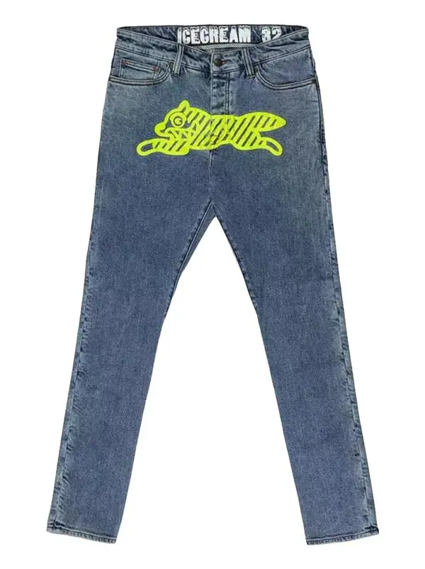 ICECREAM Neon-graphic Jeans - Blue