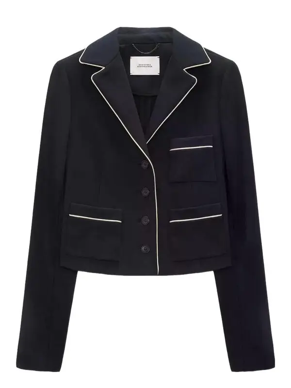 Dorothee Schumacher Piped Trim Jacket - Blue