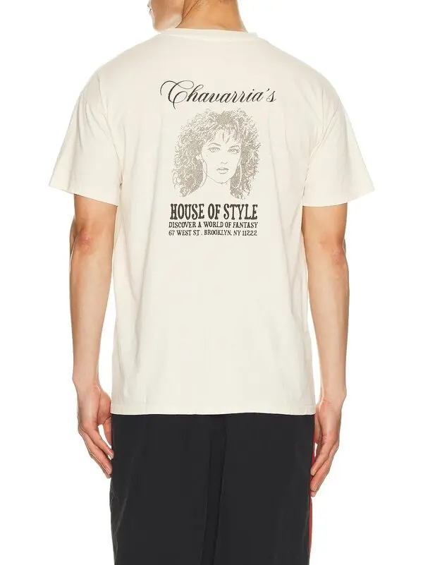 WILLY CHAVARRIA House Of Style Easy Tee In Cream - Masa