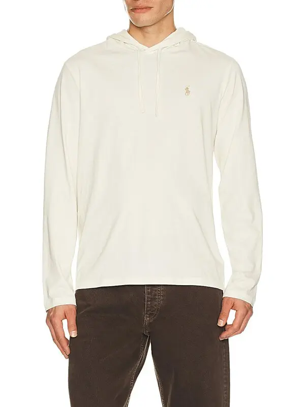 Polo Ralph Lauren Long Sleeve Hooded T-shirt - Parchment Cream