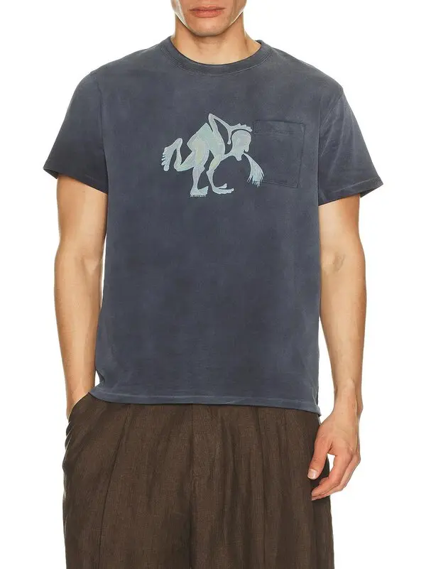 ERL Puke T-shirt Knit - Blue