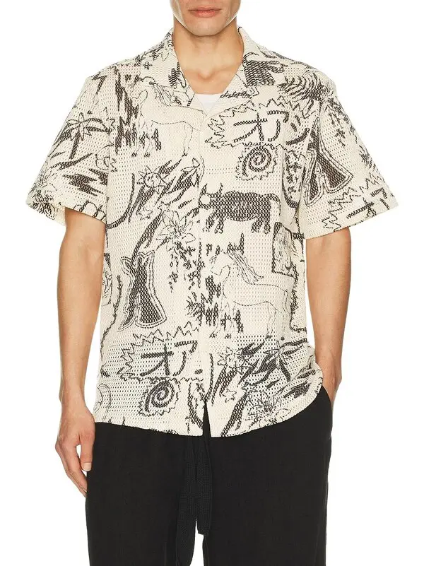 Oas Gensou Cuba Shirt In Cream - Ecru