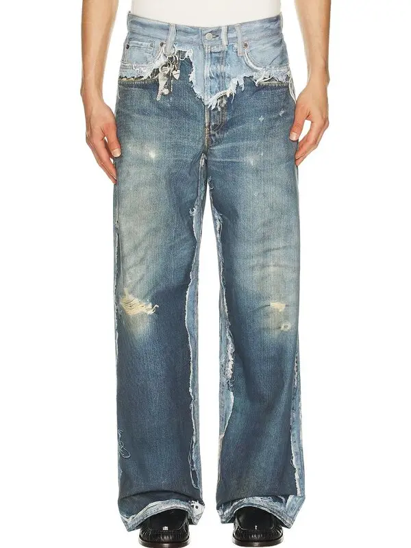 Acne Studios 1981 Skeleton Jean - Mid Blue