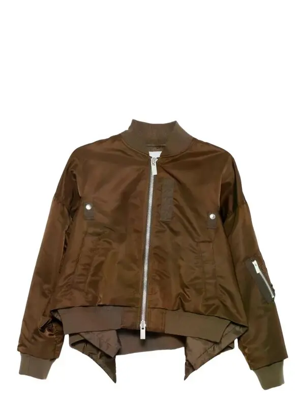 Sacai Zipped Bomber Jacket - Green