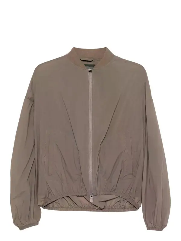Herno Zip Fastening Bomber Jacket - Brown