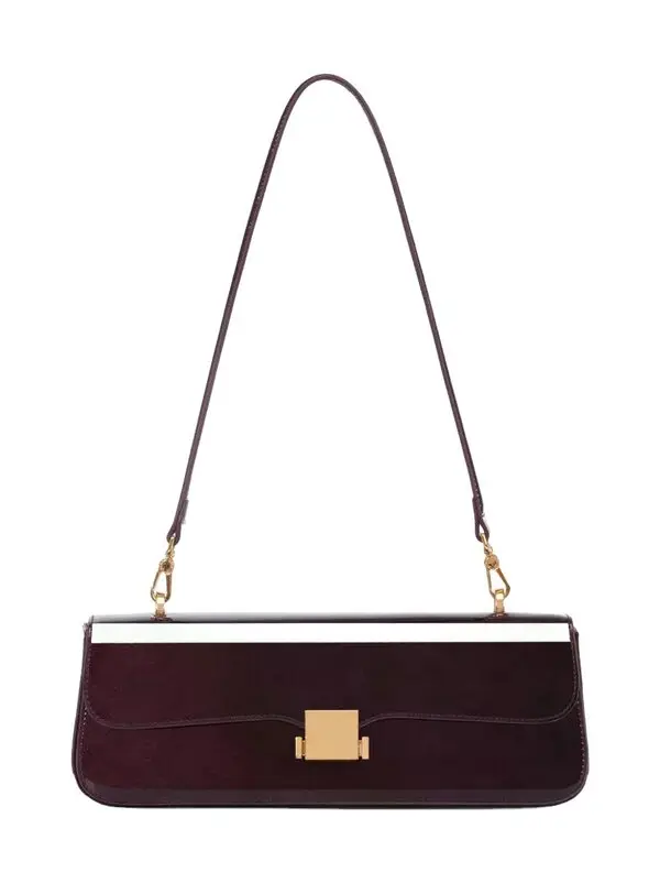 POTAMY Square Leather Shoulder Bag - Brown