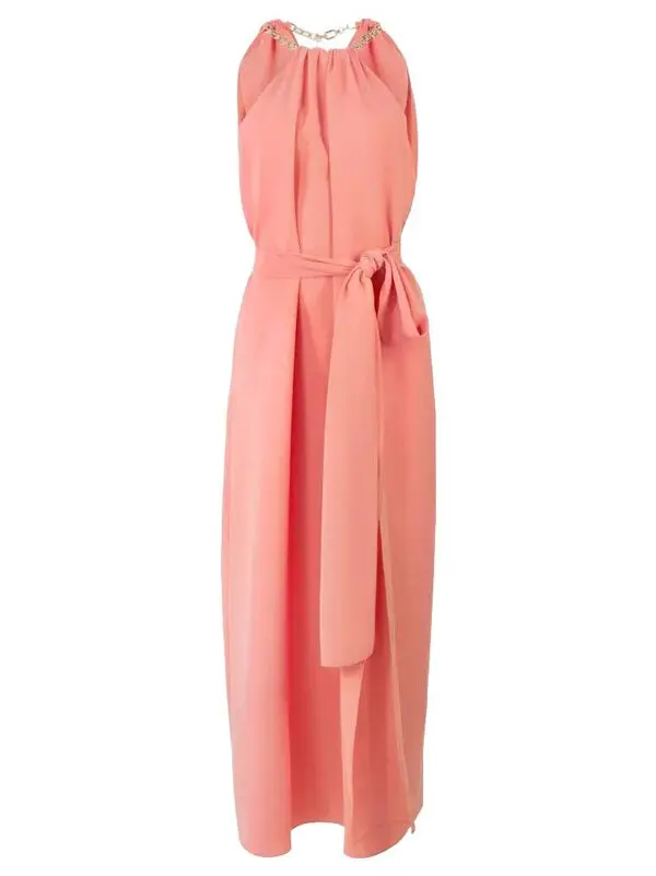 Carolina Herrera Chain-strap Halterneck Midi Dress - Pink