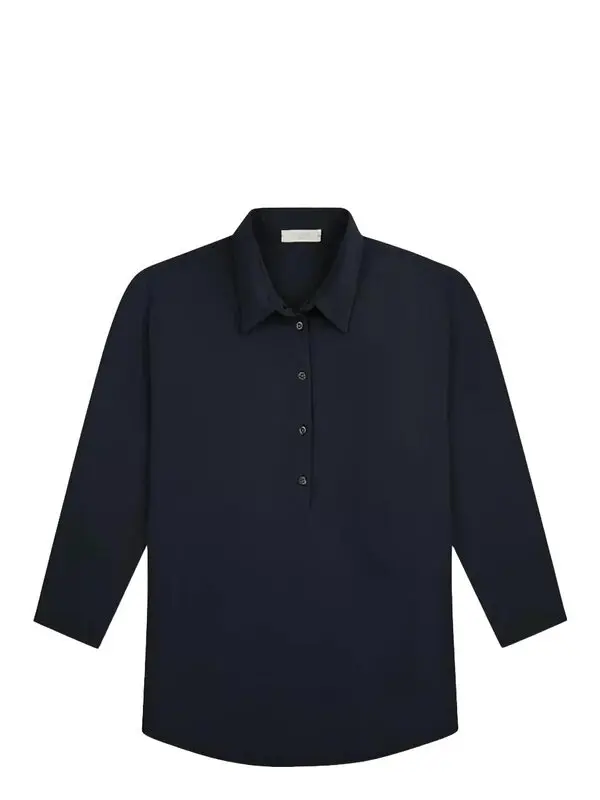 SLOWEAR Zanone Button Polo Shirt - Blue