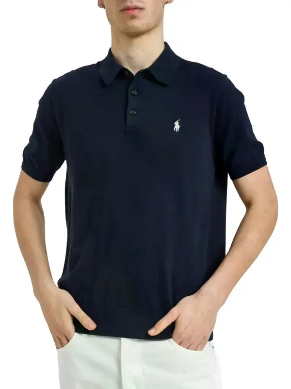 Polo Ralph Lauren Buttoned Short-sleeve Polo Shirt - Blue