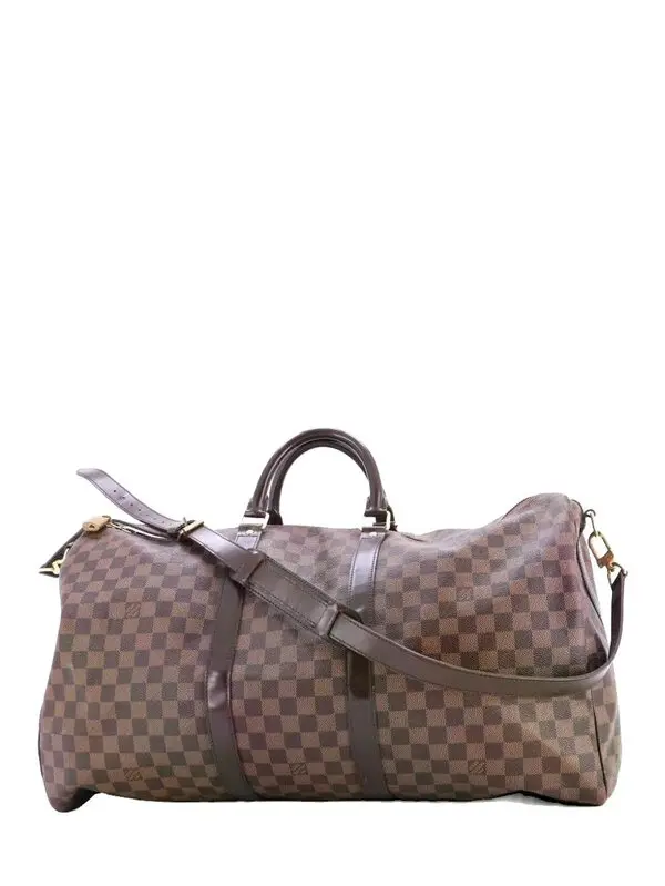 LOUIS VUITTON Keepall Bandouliere 55 Travel Bag Damier - Brown