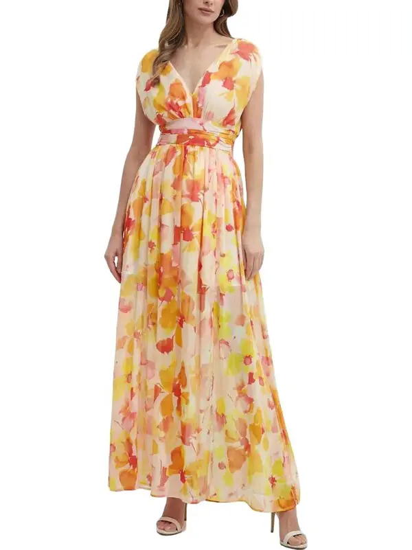 MORGAN Floral Maxi Dress - Neutrals