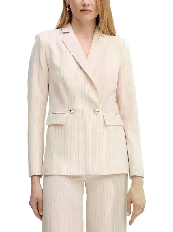 MORGAN Fitted Striped Blazer - Pink