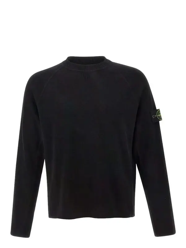 Stone Island Raglan-sleeve Sweater - Black
