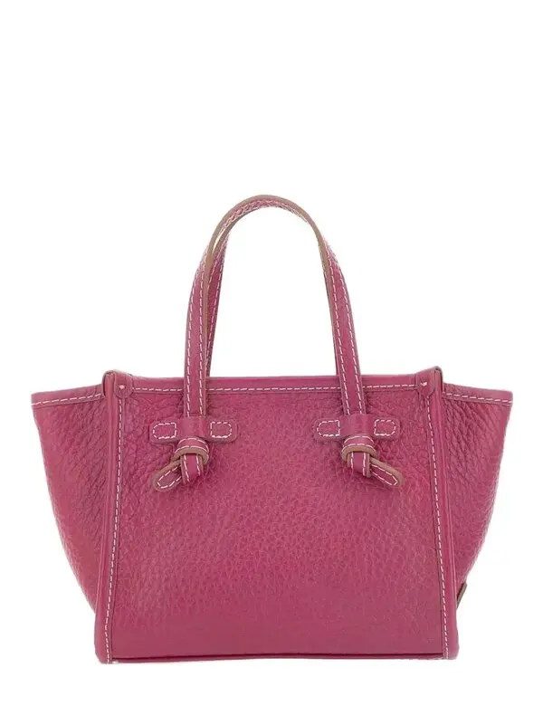 MARCELLA CLUB Grained Leather Zip Tote Bag - Pink