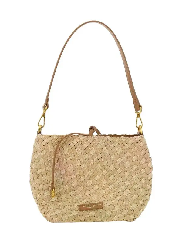 GIANNI CHIARINI Mercy Interwoven Shoulder Bag - Neutrals