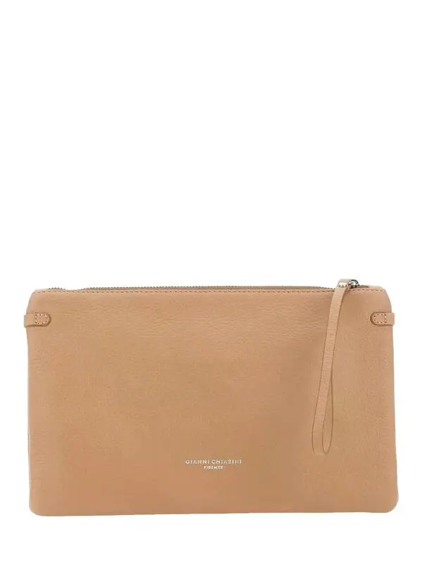 GIANNI CHIARINI Hermy Leather Clutch - Neutrals