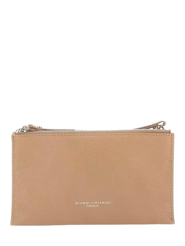 GIANNI CHIARINI Lucille Zipped Grained Leather Shoulder Bag - Neutrals