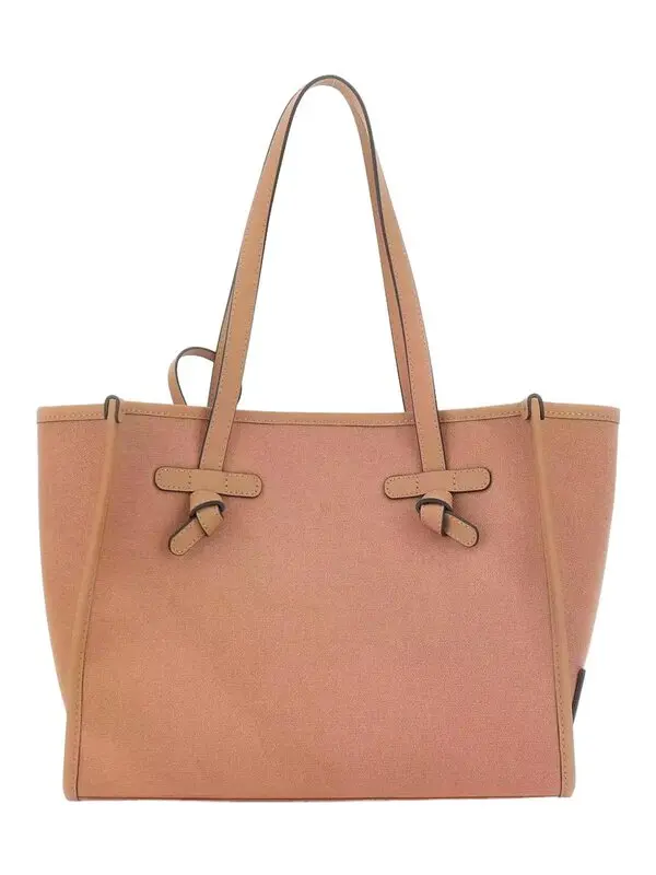 MARCELLA CLUB Canvas Shoulder Bag With Tie Detailing - Pink