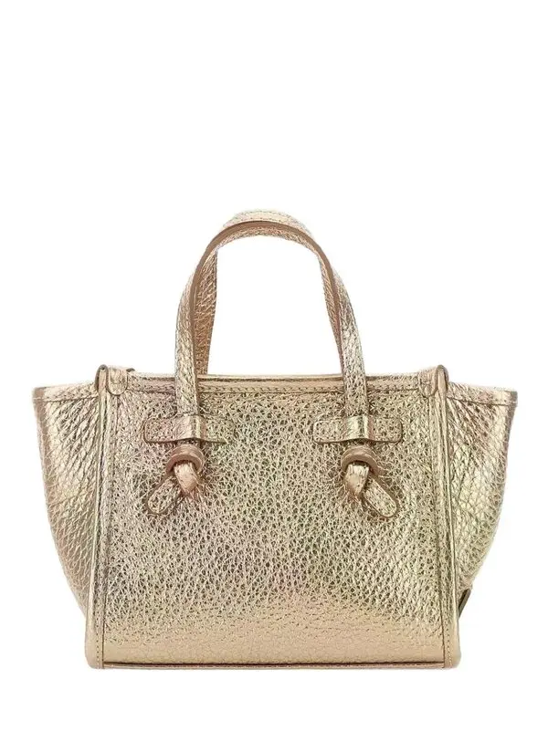MARCELLA CLUB Grained Top Handle Tote Bag - Gold