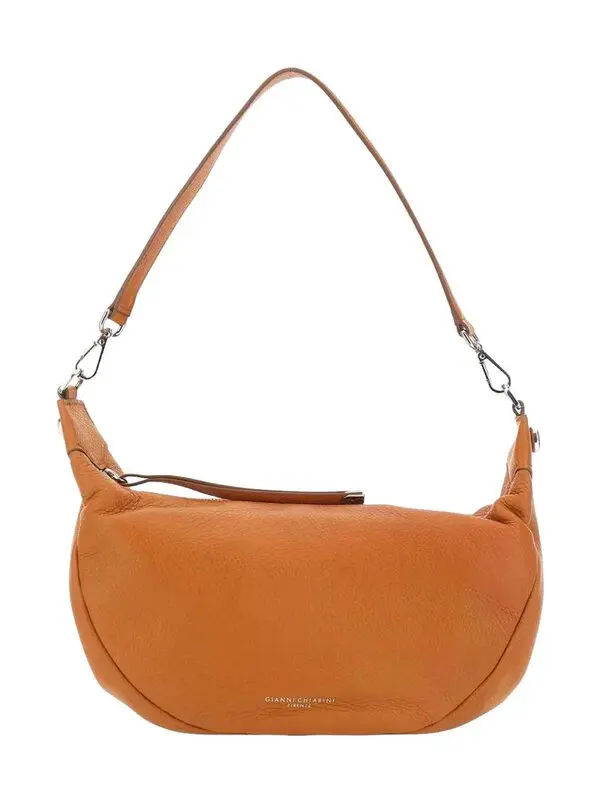 GIANNI CHIARINI Aisha Grained Leather Shoulder Bag - Orange