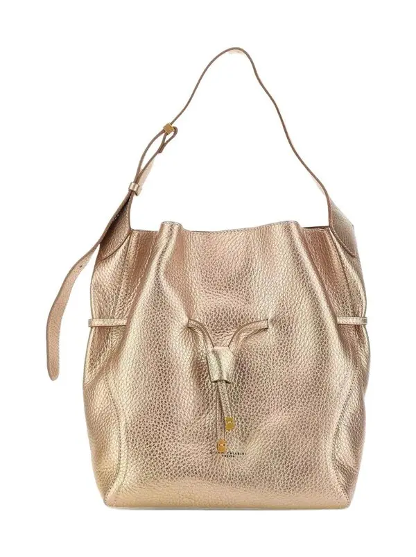 GIANNI CHIARINI Coarse-grained Bucket Shoulder Bag - Pink