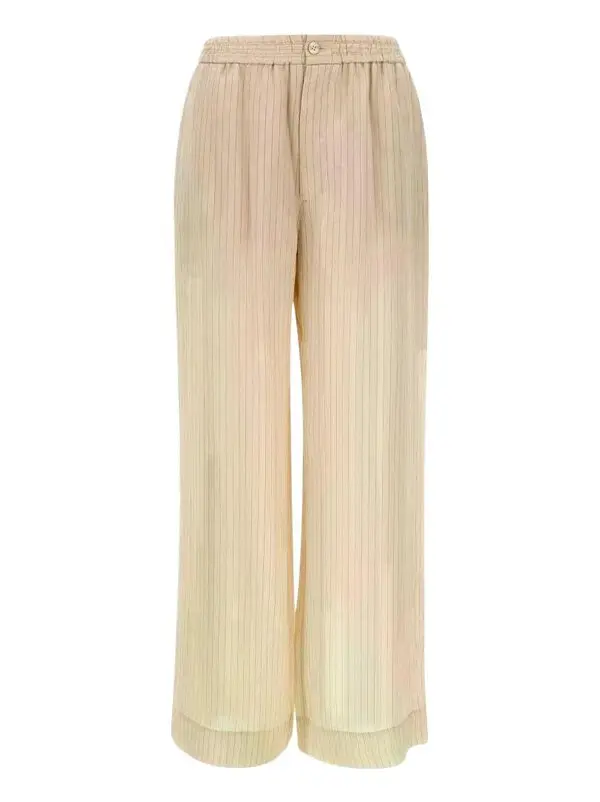 HERSKIND Pinstripe Elasticated Trousers - Neutrals