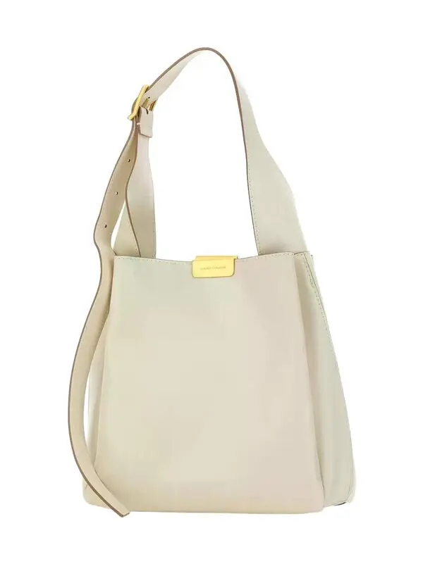 GIANNI CHIARINI Luz Leather Shoulder Bag - Neutrals