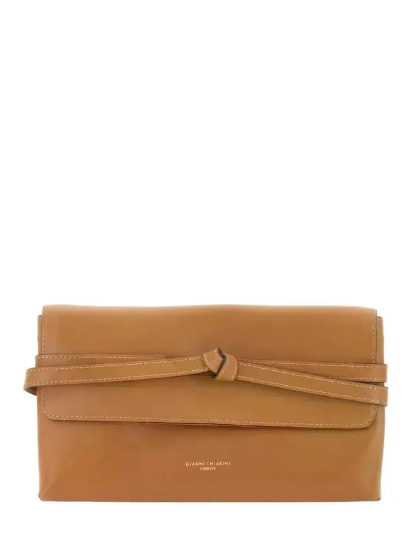 GIANNI CHIARINI Leather Clutch Bag - Neutrals