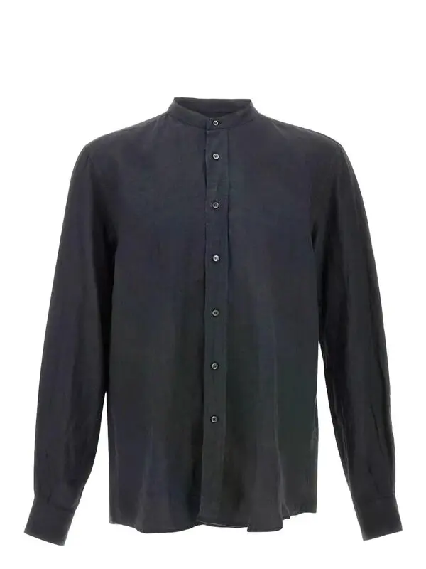 Aspesi Band Collar Bruce Shirt - Black