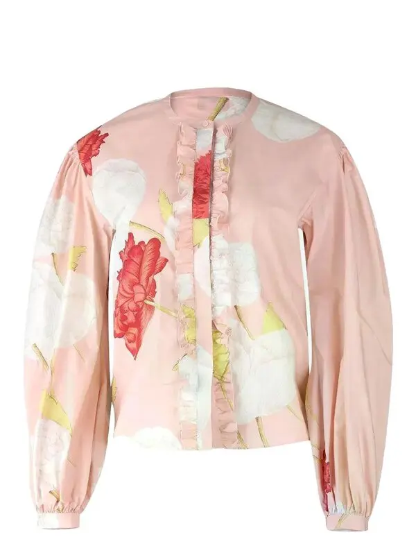 Giambattista Valli Ruffled-detail Blouse - Pink