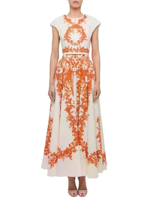 Giambattista Valli Floral-print Maxi Dress - Neutrals