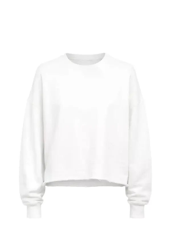 EZR Frayed-hem Sweatshirt - White