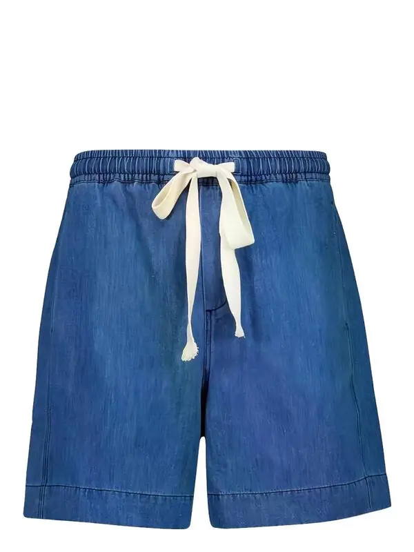 Commas Drawstring Denim Shorts - Blue