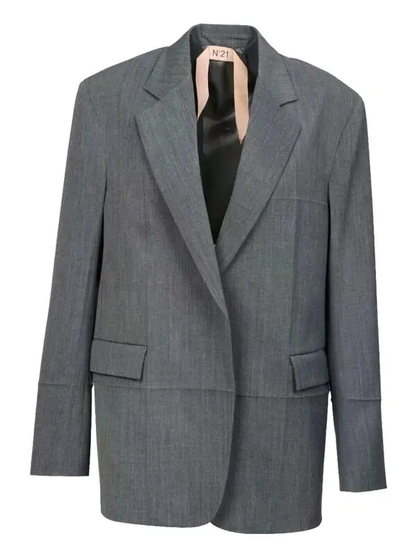 N°21 Oversized Wool Blazer - Grey