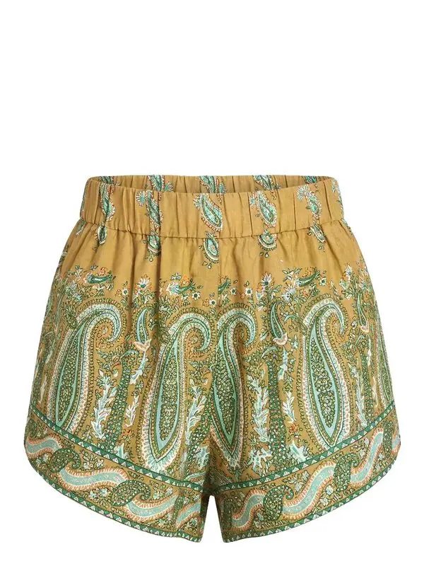 BOTEH Paisley-print Shorts - Green
