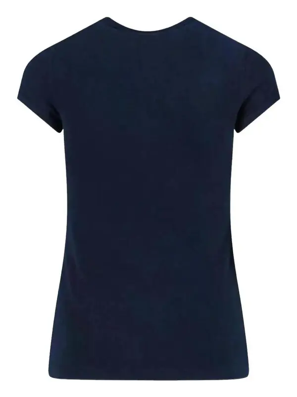 COURREGES Logo-embroidered T-shirt - Blue