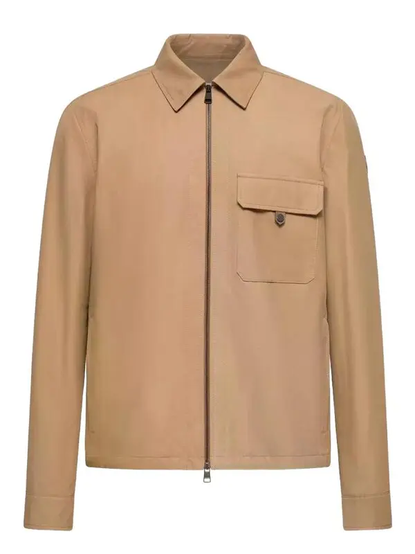 Moncler Flap Pocket Zip Jacket - Beige